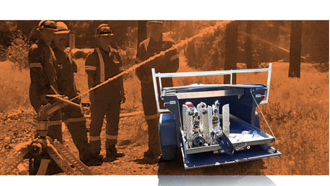 Typhoon Wildland Fire Trailer | Mobile Fire Suppression System – FireBozz