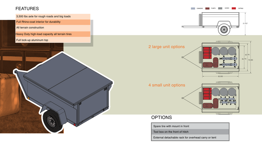 Typhoon Wildland Fire Trailer | Mobile Fire Suppression System – FireBozz